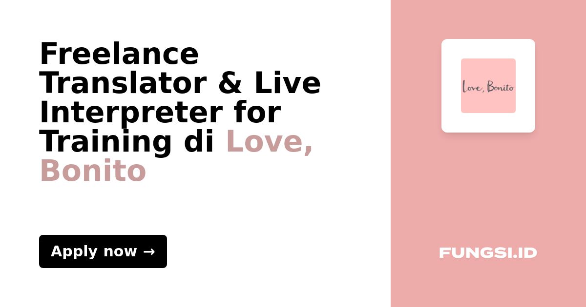 Freelance Translator & Live Interpreter for Training di Love, Bonito ...