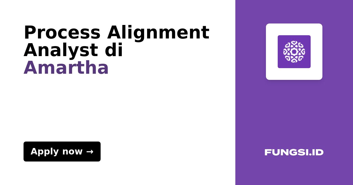 Process Alignment Analyst di Amartha - Fungsi.id